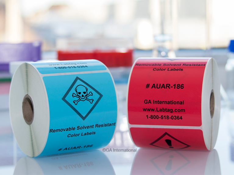 Etiquetas de colores removibles resistentes a solventes para ...