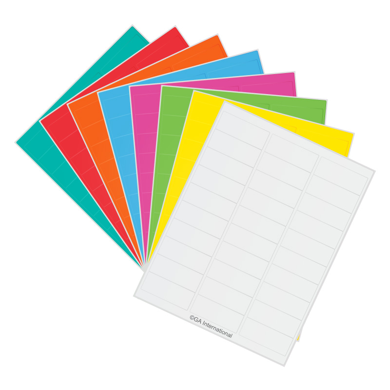 Cryo Laser Labels, 8 Assorted Colors - 2.63" x 1" #CL-3 - LabTAG