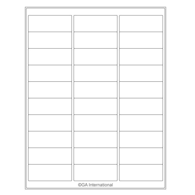 Permanent Cryo Laser Labels (US Letter Size) - 1.28" x 0.5" #CL-23 ...