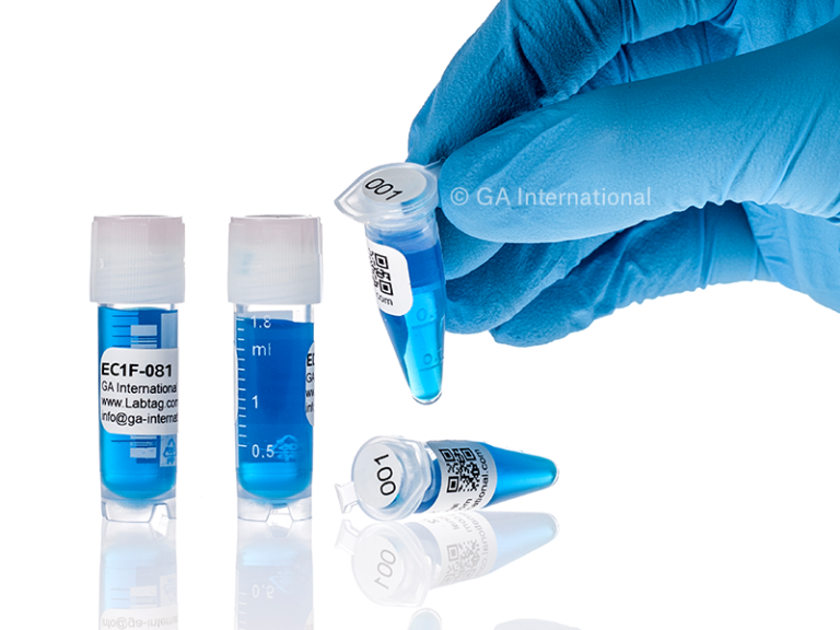 DYMO-Compatible Cryogenic Labels - 1.04" x 0.5" + 0.375" circle #EC1F ...