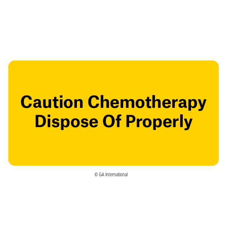 Label for Identifying Chemotherapy Agents - 3.5" x 1" #H-PPL-08522 ...