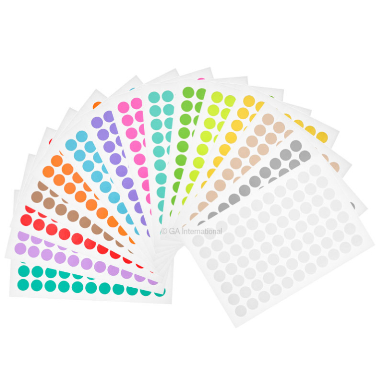 Cryogenic Color Dots - 0.5" / 13mm #LT-13A (15 Assorted Colors ...