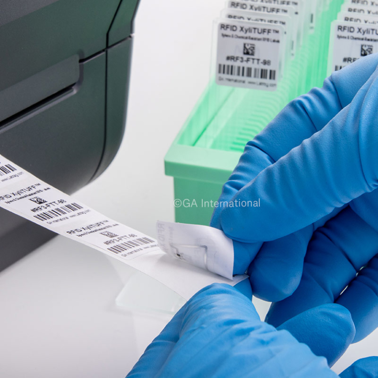 Xylene-Resistant RFID Labels for Paraffin Wax Blocks - 0.9375" x 0.9375 ...