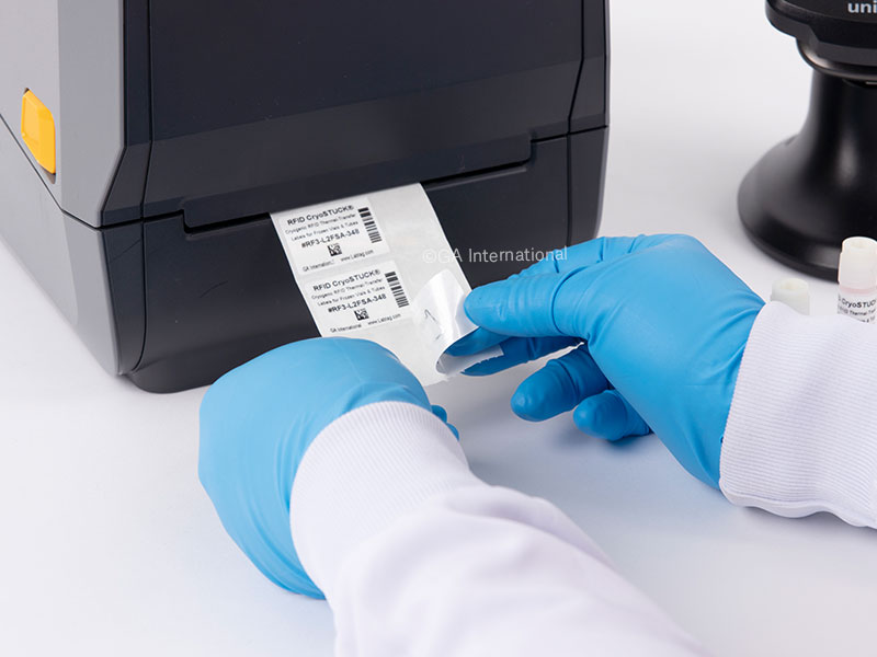 Cryogenic Thermal-Transfer RFID Labels for Frozen Tubes & Vials - 1.25 ...