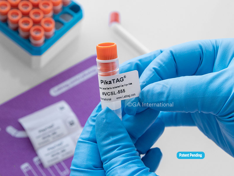 Cryogenic Label Set for Indented-Cap Cryo Vials - 1.125" x 0.625" + 0. ...