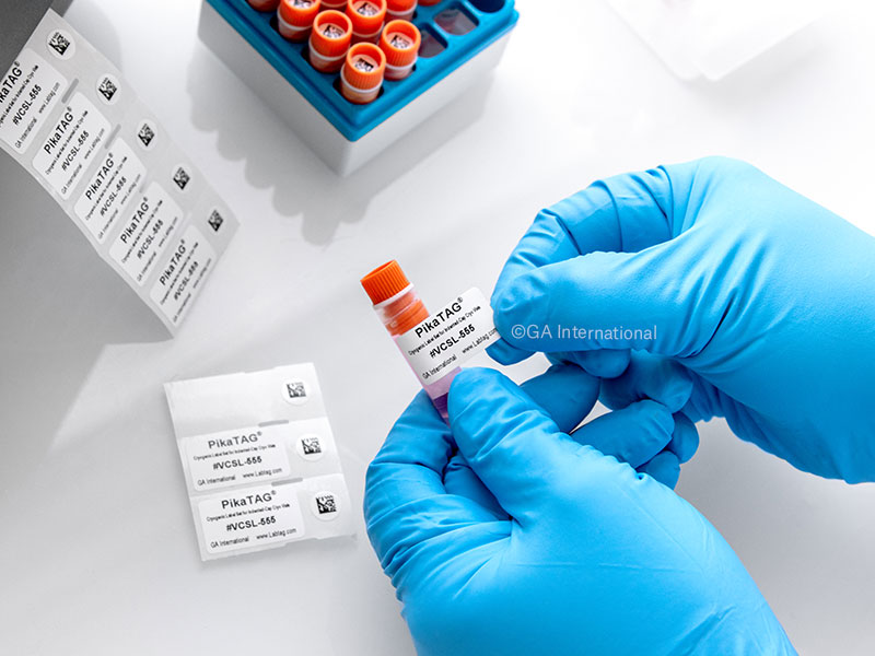 Cryogenic Label Set for Indented-Cap Cryo Vials - 1.125" x 0.625" + 0. ...