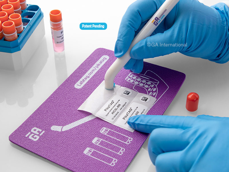 Cryogenic Label Set for Indented-Cap Cryo Vials - 1.125" x 0.625" + 0. ...